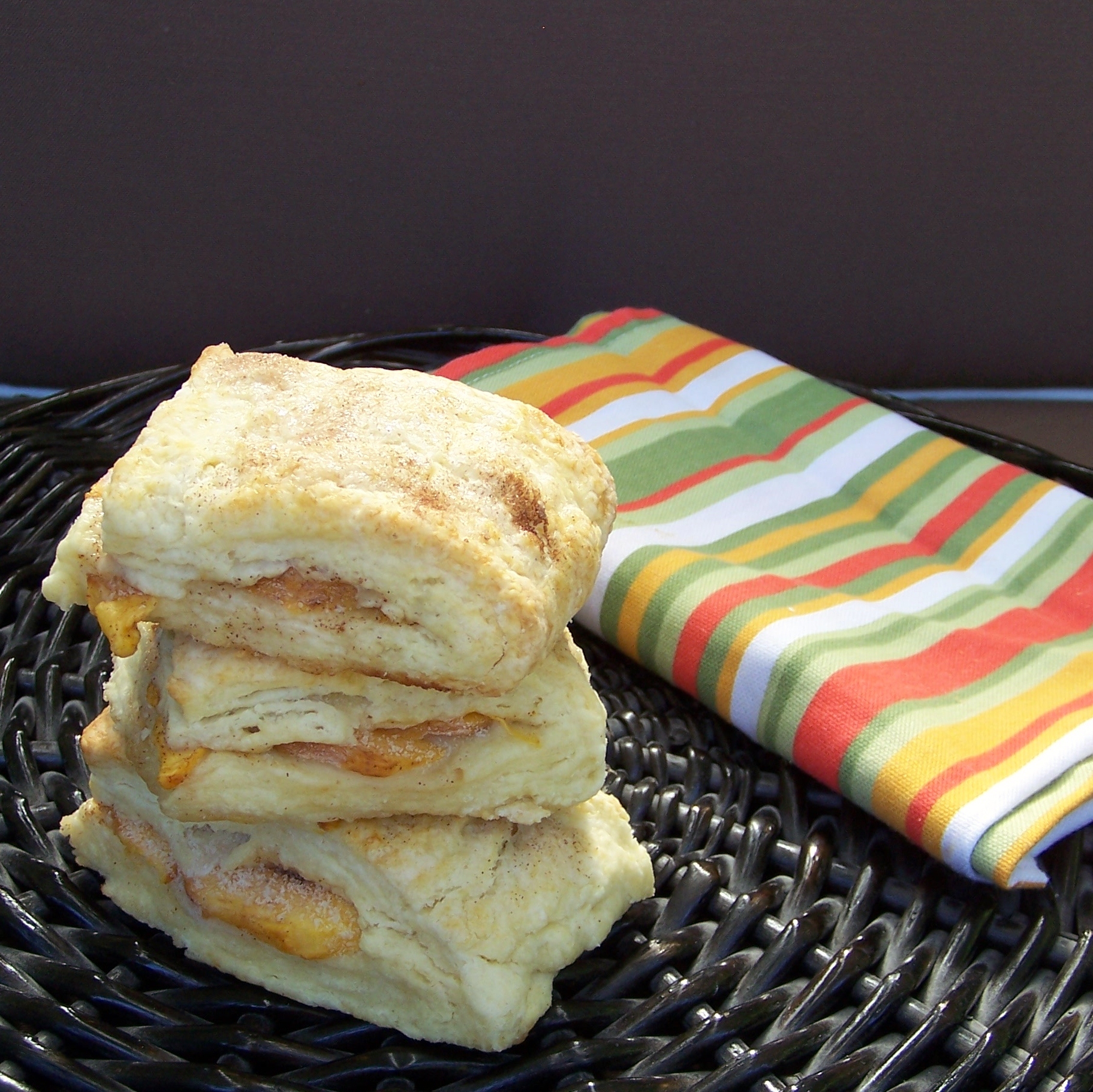 peach scones stack